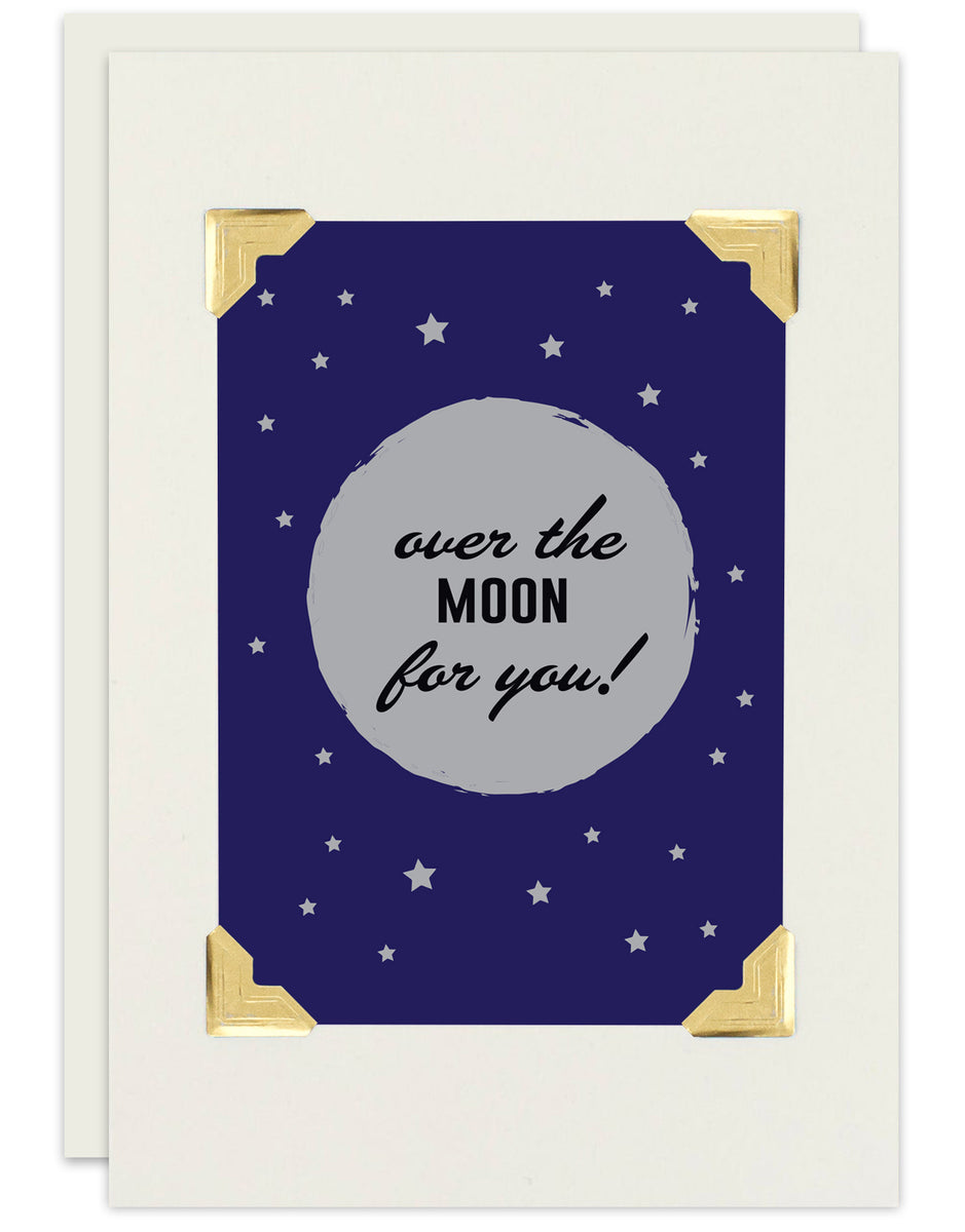 Handmade Over The Moon Congratulations Card – BeBopALula